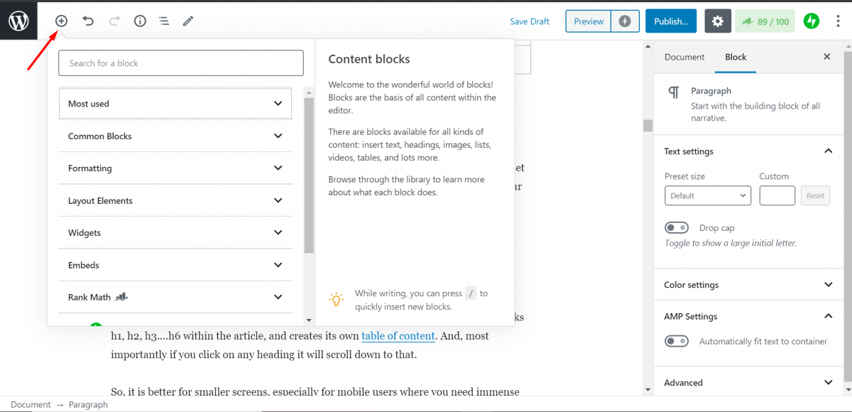 WordPress Gutenberg Editor: Feature Review and Performance Checking