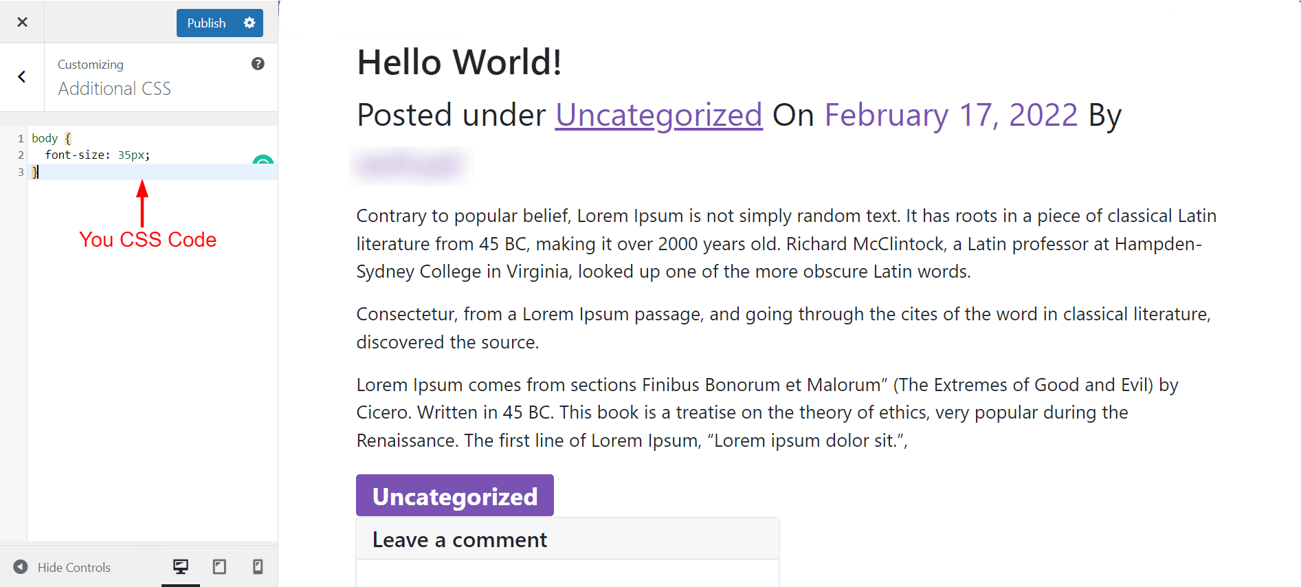 How to Change Font Size in WordPress - WP Hive