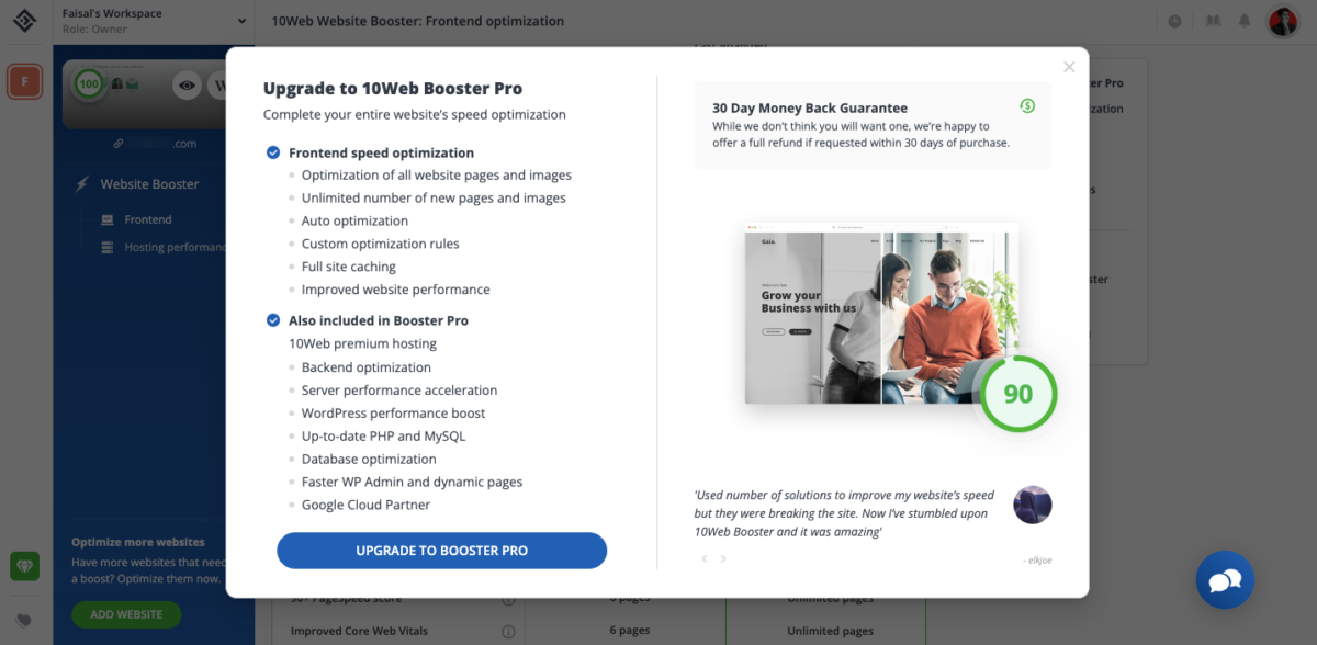 10Web Booster - WP Hive